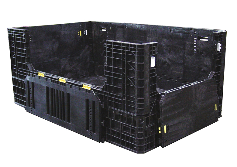 70 x 48 x 34 - Extended Length Collapsible Bulk Container With Drop ...