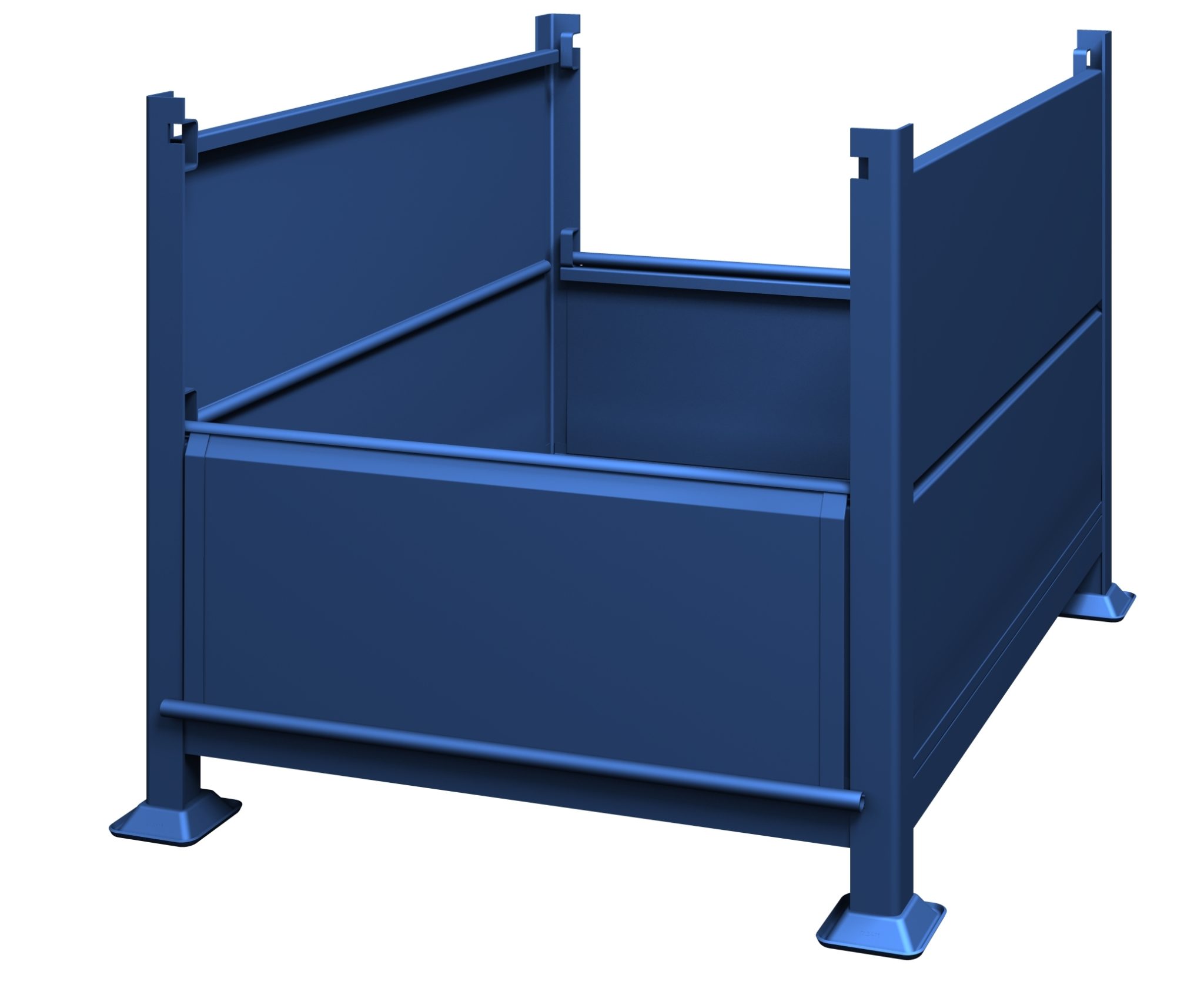 40 x 35 x 33 - Metal Bulk Container Solid With Drop Doors | Reusable ...