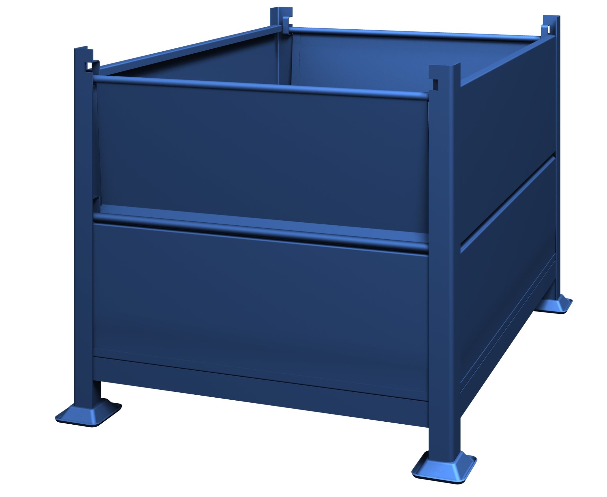 40 x 35 x 33 - Metal Bulk Container Solid With Drop Doors | Reusable ...