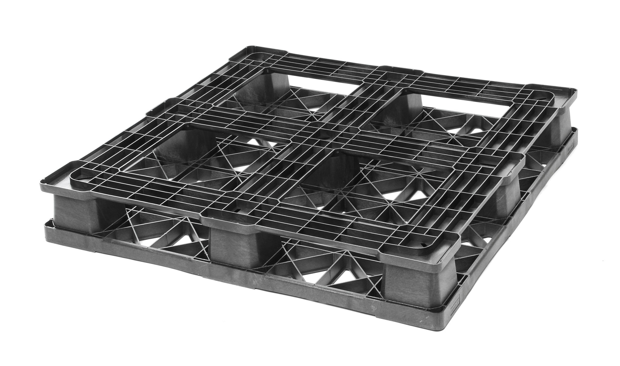 43 x 43 - Rackable Plastic Pallet - 6 Runners, Open Deck | Reusable ...