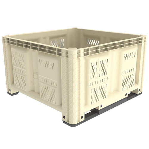 48 x 48 x 28 - Fixed Wall Bulk Agricultural Bin | Reusable Transport ...