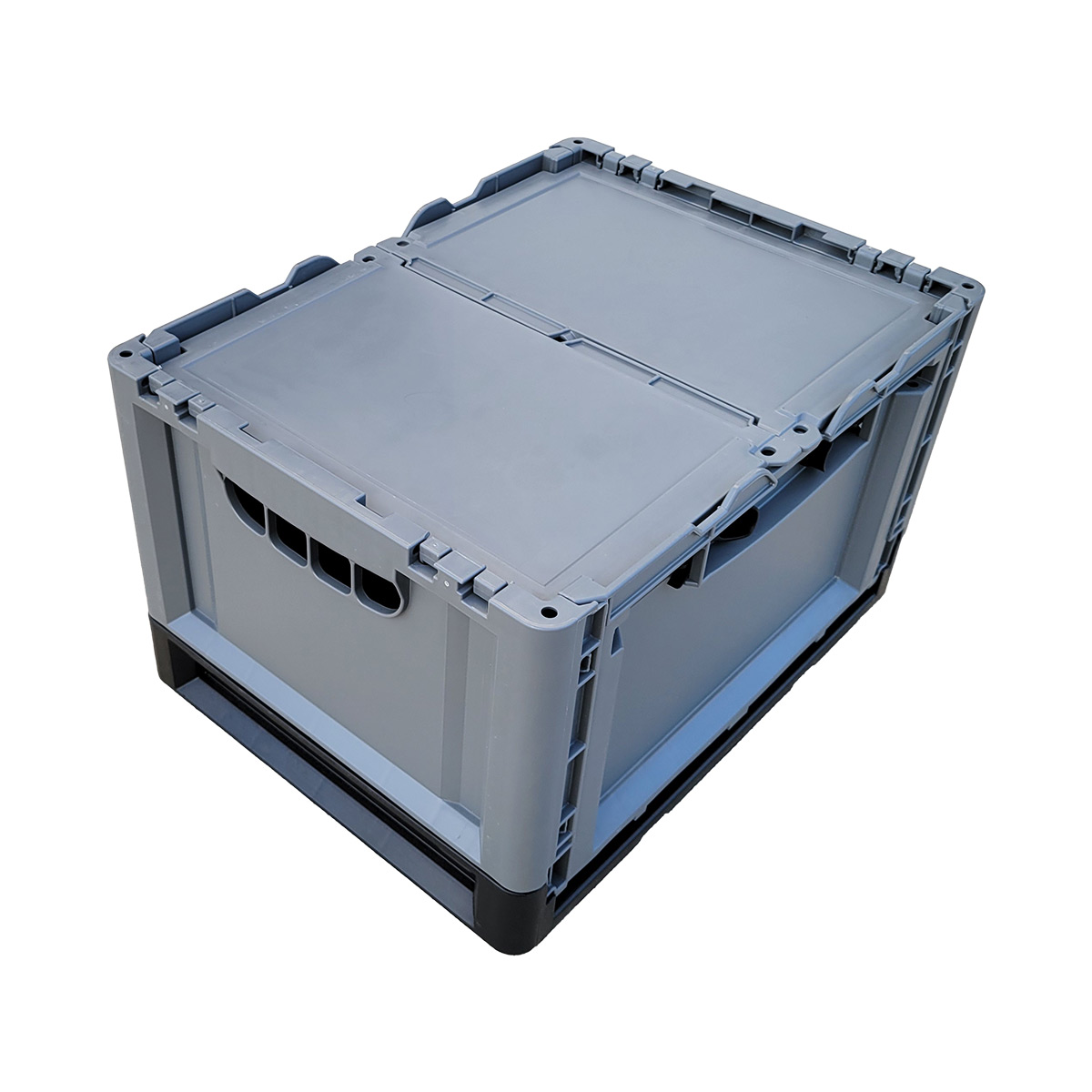 16 x 12 x 09 - Collapsible Handheld Container - Attached Lid
