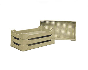 31 x 16 x 03 - Food Handling Tray Container | Reusable Transport Packaging