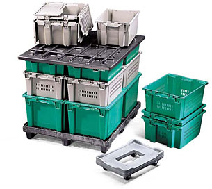 24 x 16 x 09 - Handheld Stack and Nest Shipping Container | Reusable ...