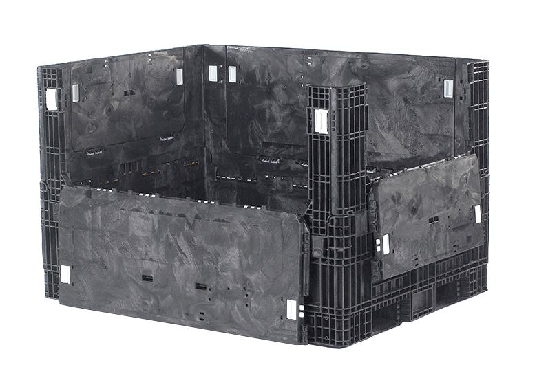 64 x 48 x 42 - Extended Length Collapsible Bulk Container With Drop ...