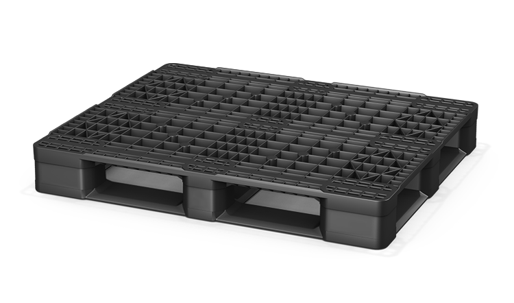 48 x 40 - Rackable Plastic Pallet - 6 Reinforced Runners, Open Deck ...