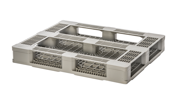 48 x 40 - Stackable Plastic Pallet - 5 Runners, Closed Deck | Reusable ...