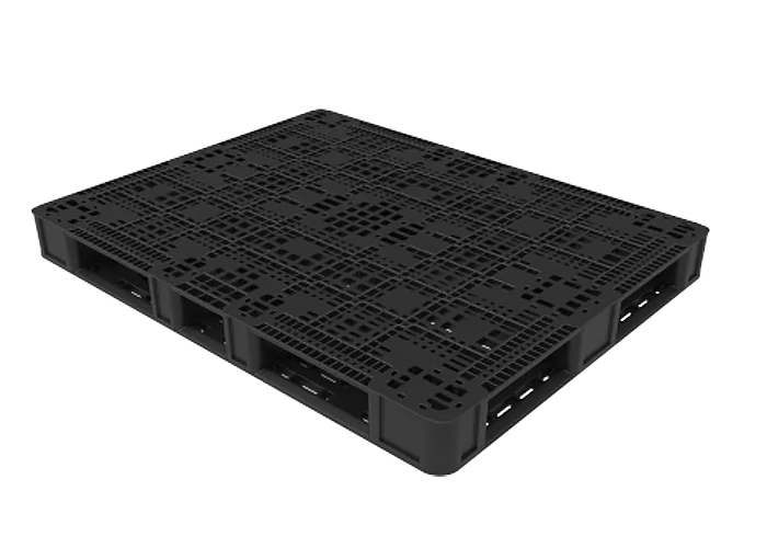 56 x 44 - Stackable Plastic Pallet - Low Deck, 6 Runners