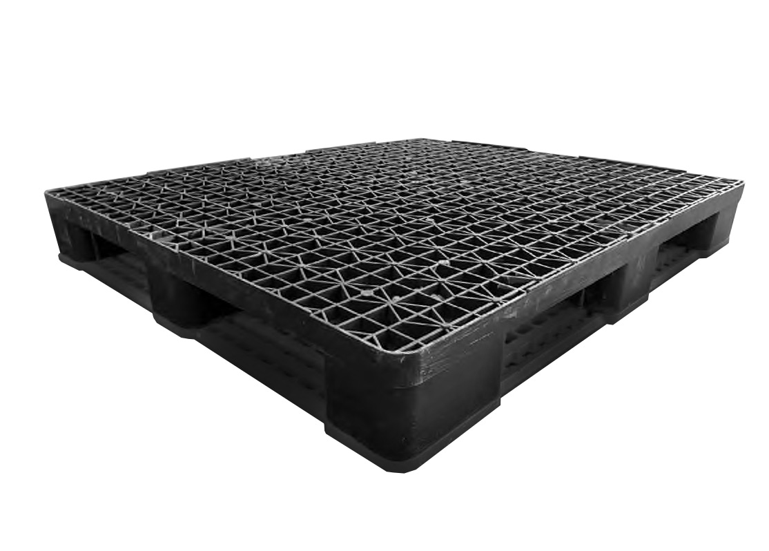 48 x 40 - Rackable Plastic Pallet - Open Deck, 6 Rods