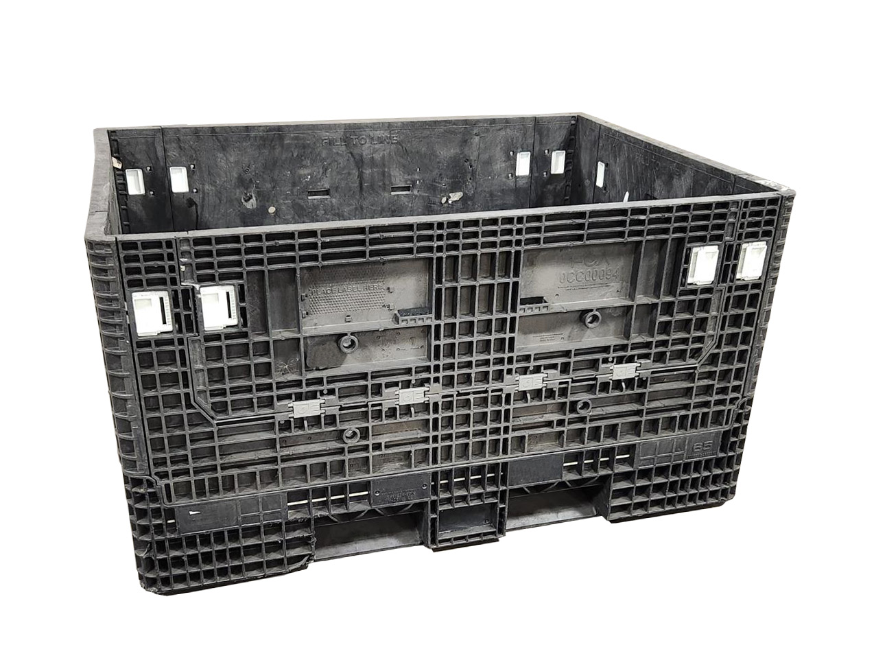 64 x 48 x 34 – Used Extended Length Collapsible Bulk Containers For Sale
