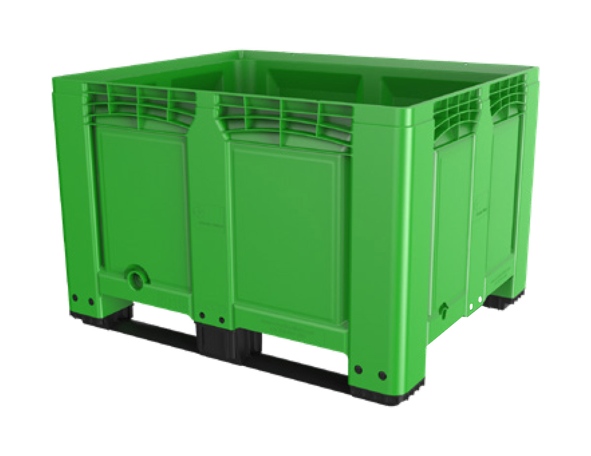 48 x 40 x 31 – Fixed Wall Bulk Container – 2 Runners